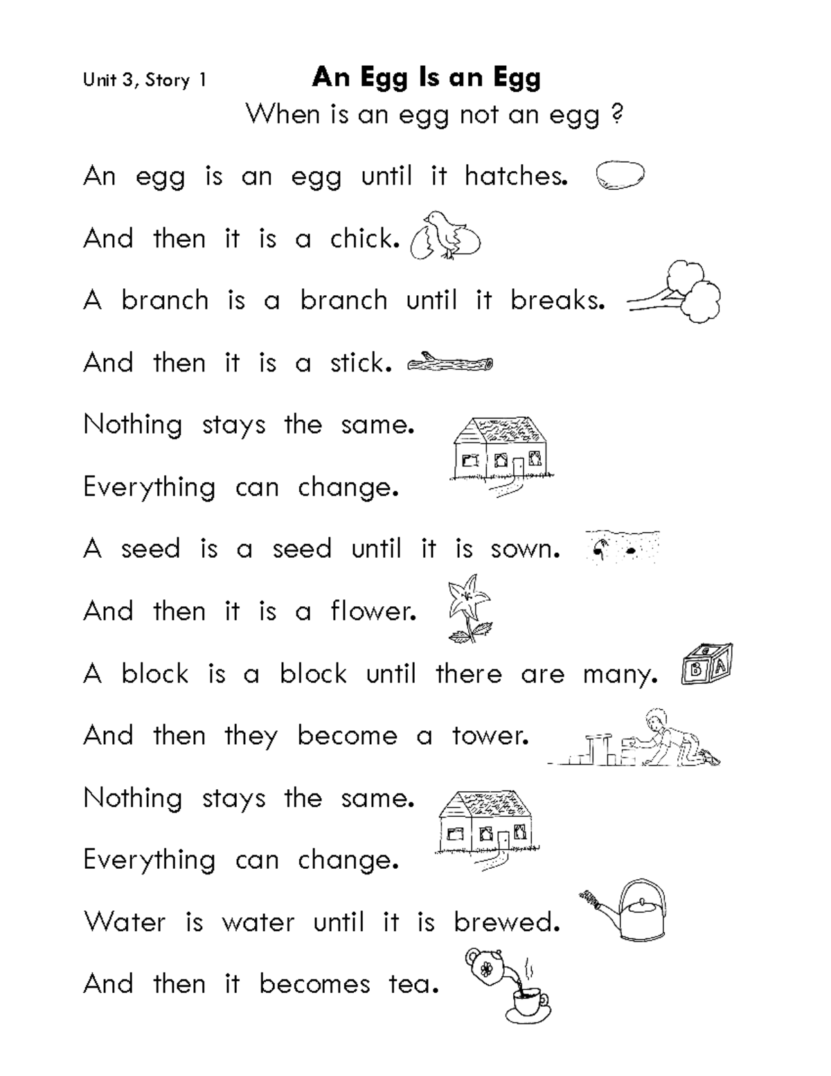 Rsstories 3 13 23 3 - To read - Unit 3, Story 1 An Egg Is an Egg When ...