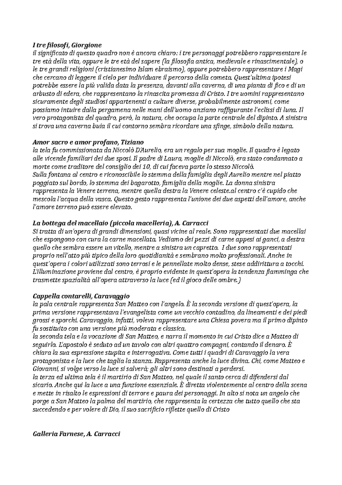 Arte - descrizione opere - I tre filosofi, Giorgione il significato di ...