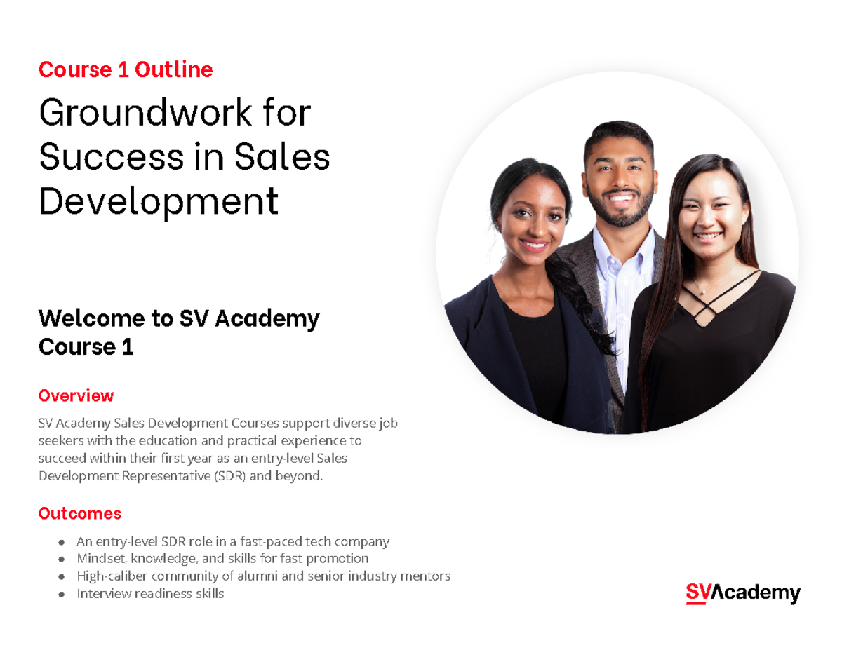 Sdr course outline - very informative - Course 1 Outline Groundwork for ...