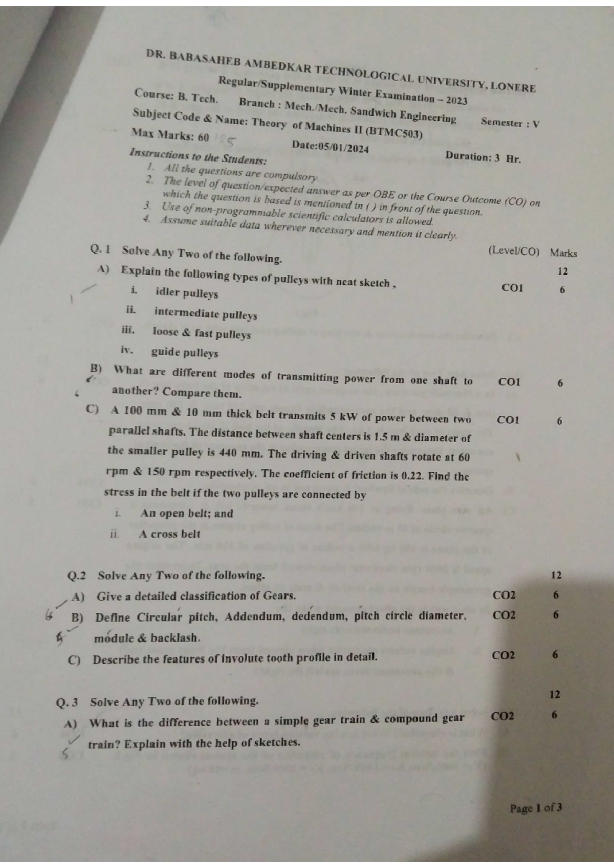5-1-24 tom -2 - DR. BABASAHEB AMBEDKAR TECHNOLOGICAL UNIVERSITY, LONERE ...
