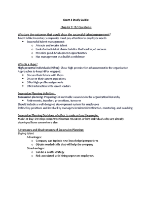 HR Exam cheat sheet - Exam review - Definition of human resource ...