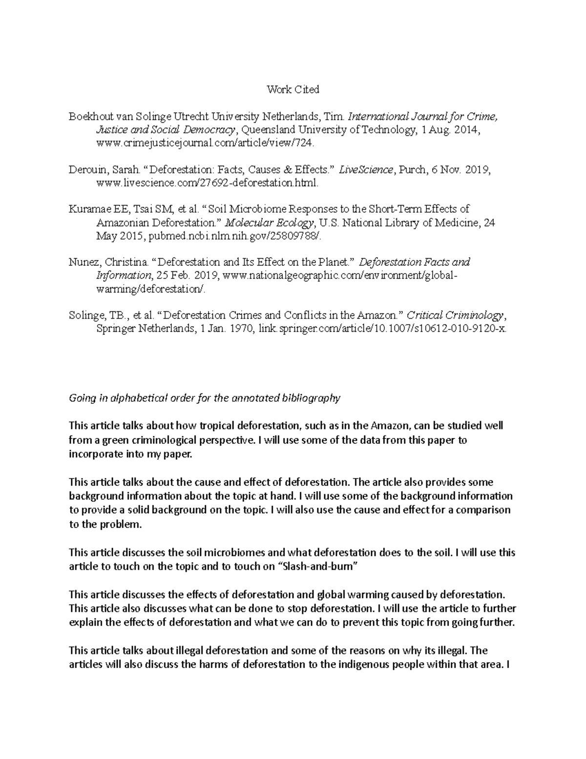 Annotated Bibliograph - Work Cited Boekhout van Solinge Utrecht ...