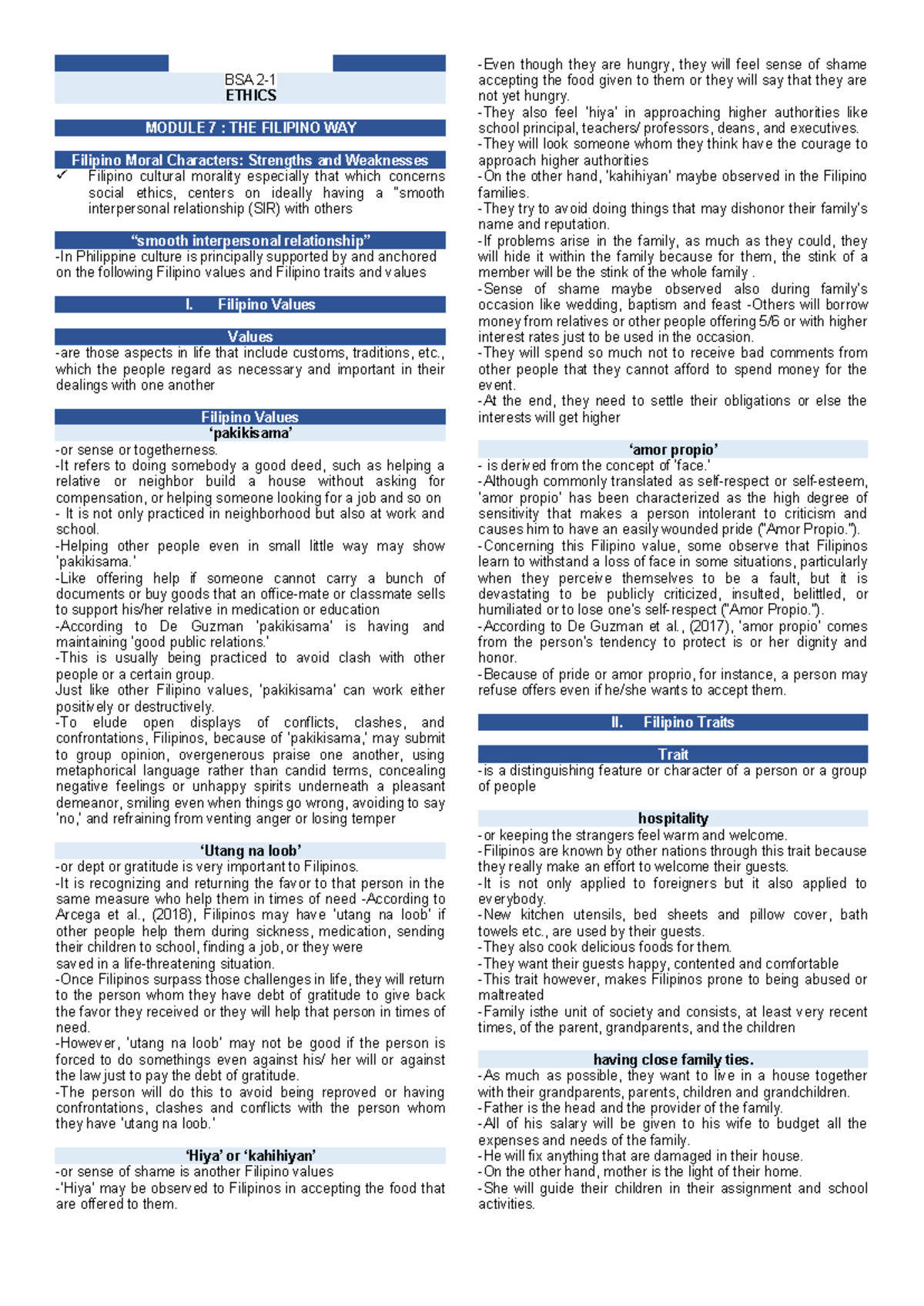 Lesson 7-9 - PEÑA, ALIAH EUNICE C. BSA 2- ETHICS MODULE 7 : THE ...