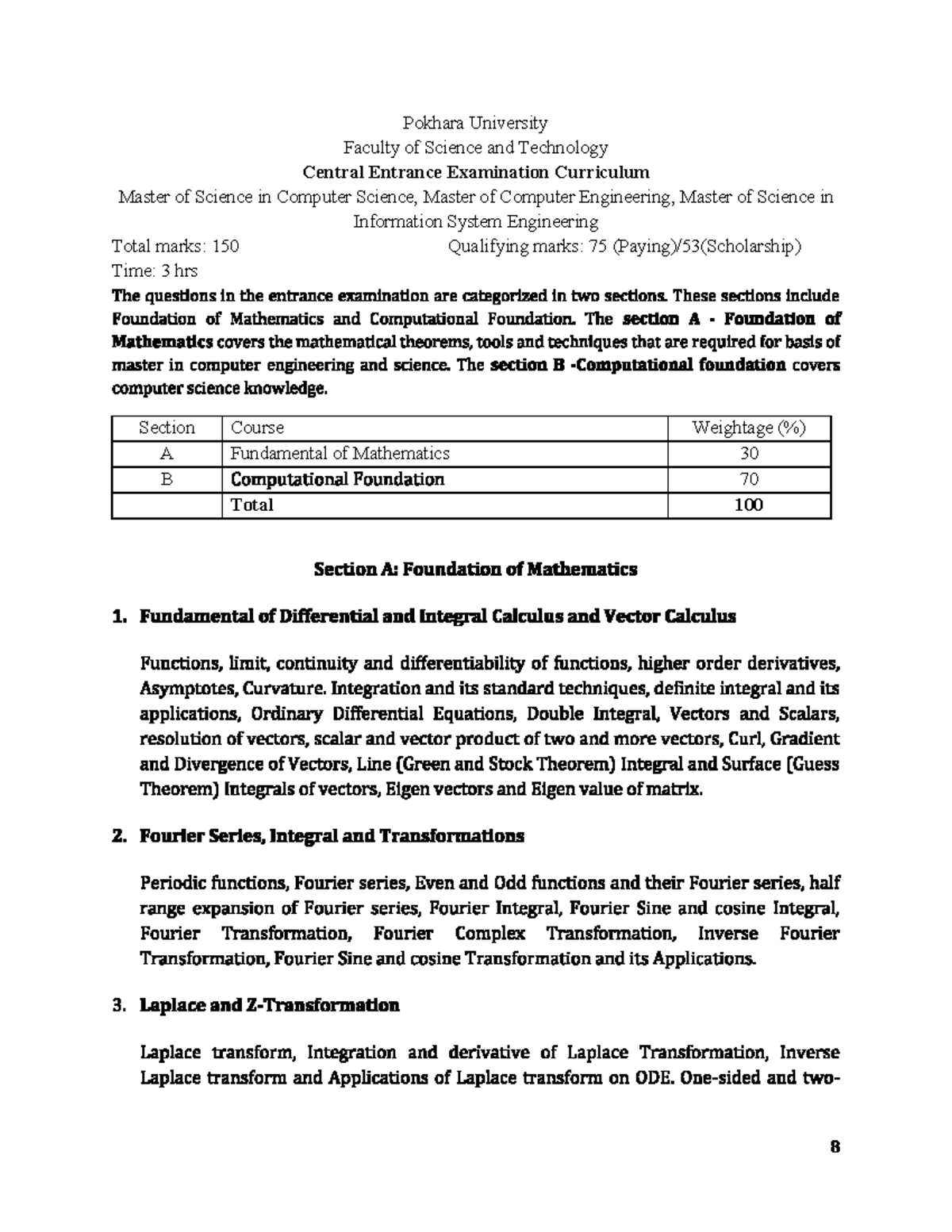 Master Syallabus - testing testing - Pokhara University Faculty of ...