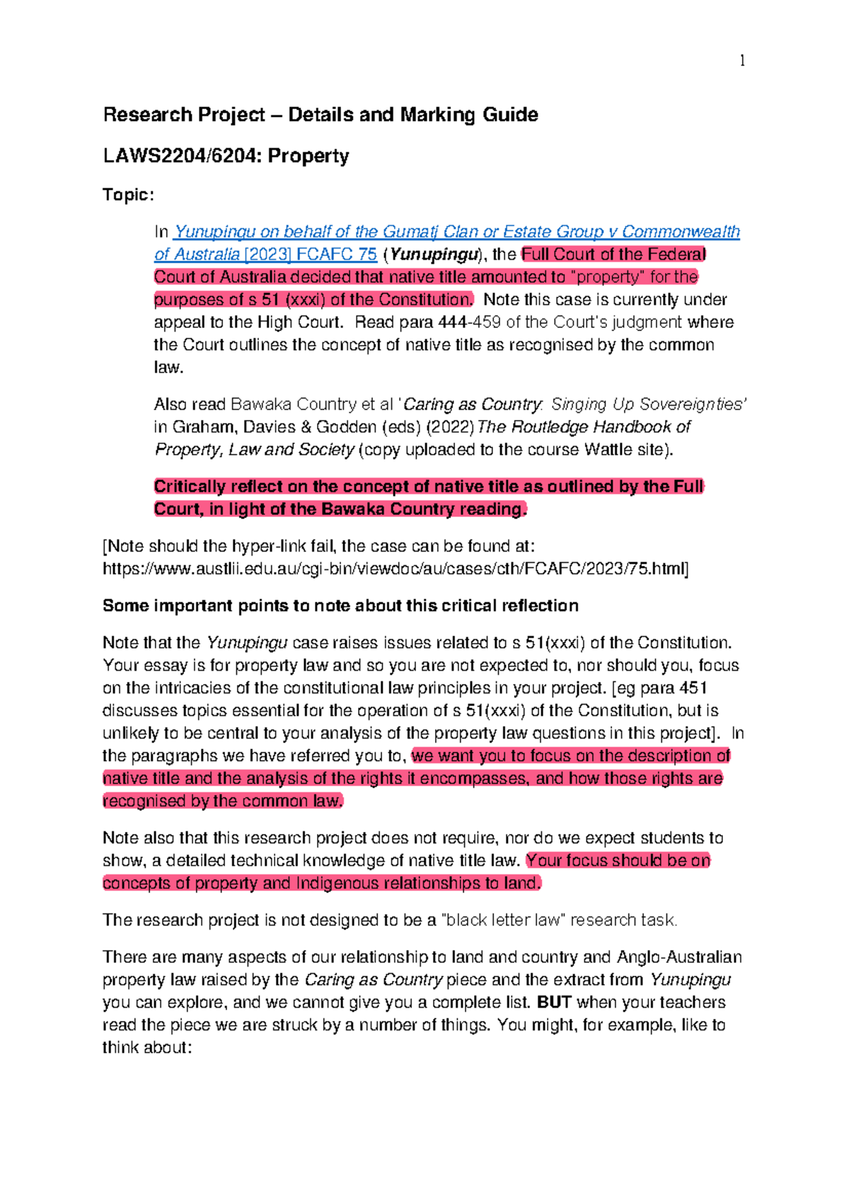 Property 2024 Research project instructions corrected 2024 - Research ...