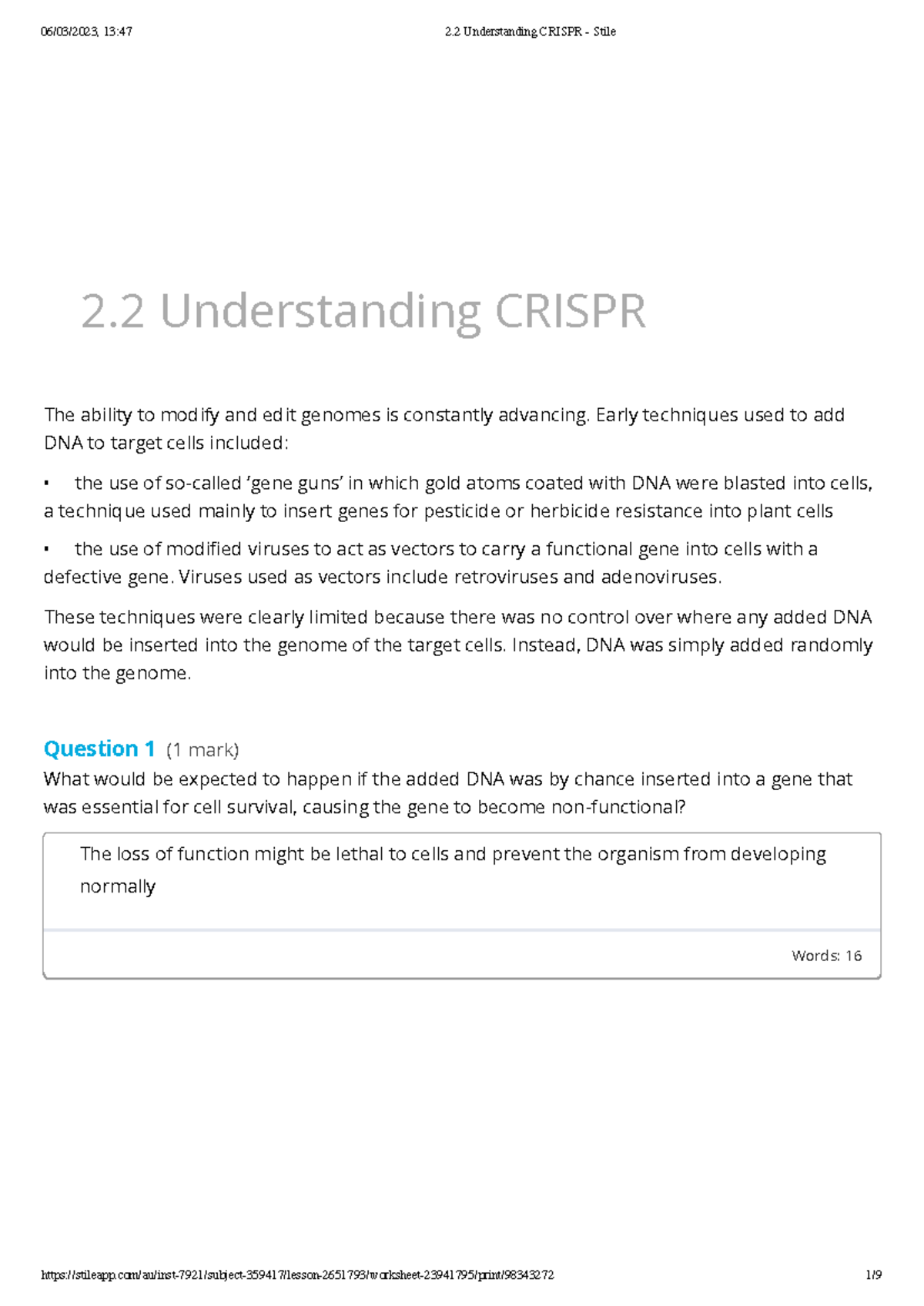 2.2 Understanding Crispr - Stile - The ability to modify and edit ...