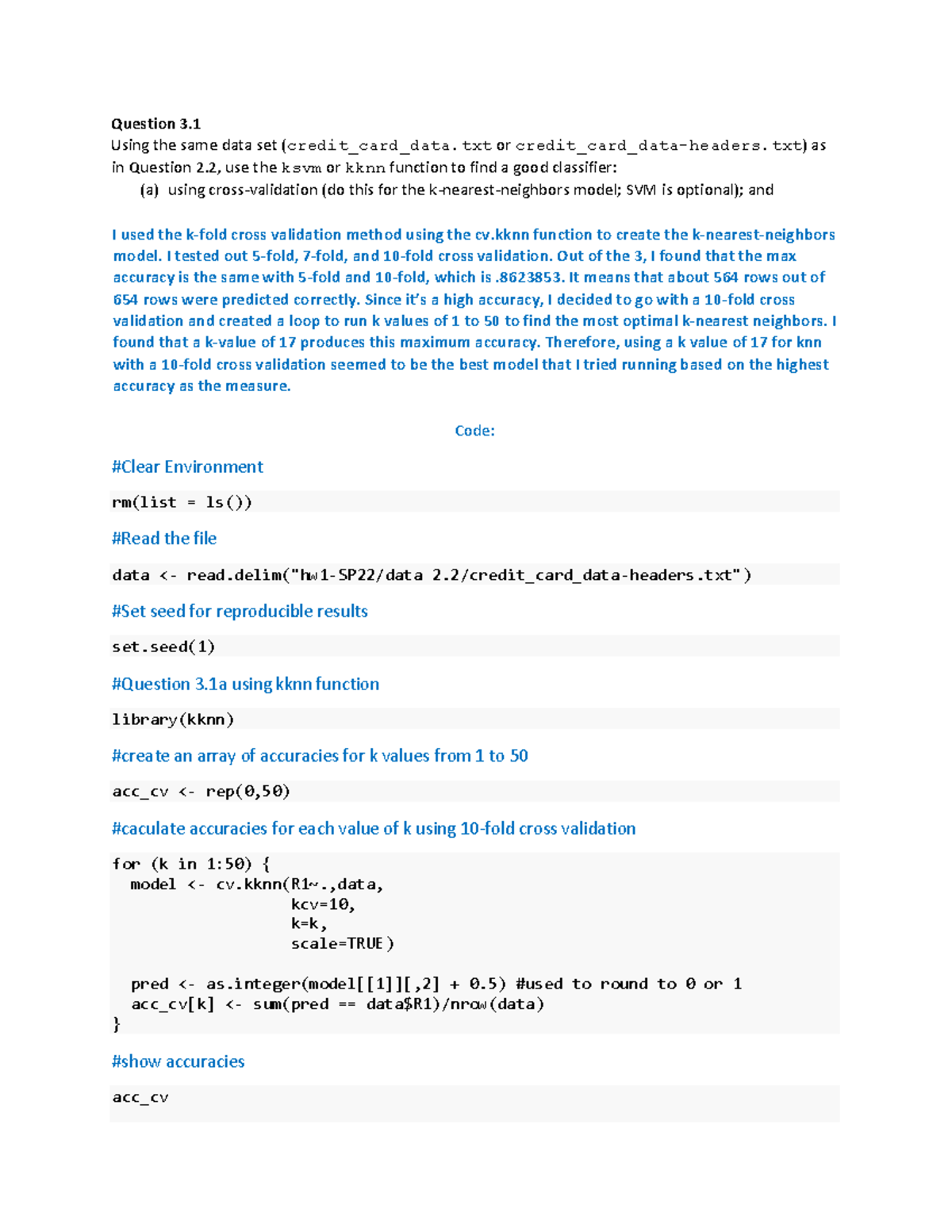 HW 2 - HW 2 - Question 3. Using the same data set (credit_card_data or credit_card_data-headers ...