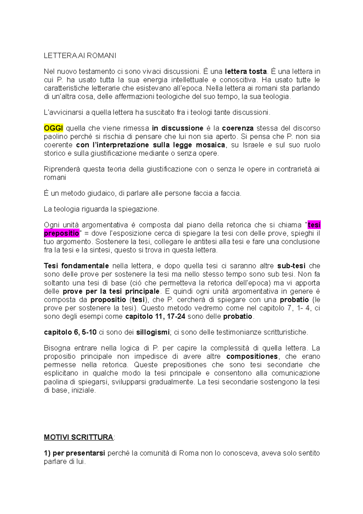 Lettera AI Romani sistemata - LETTERA AI ROMANI Nel nuovo testamento ci ...