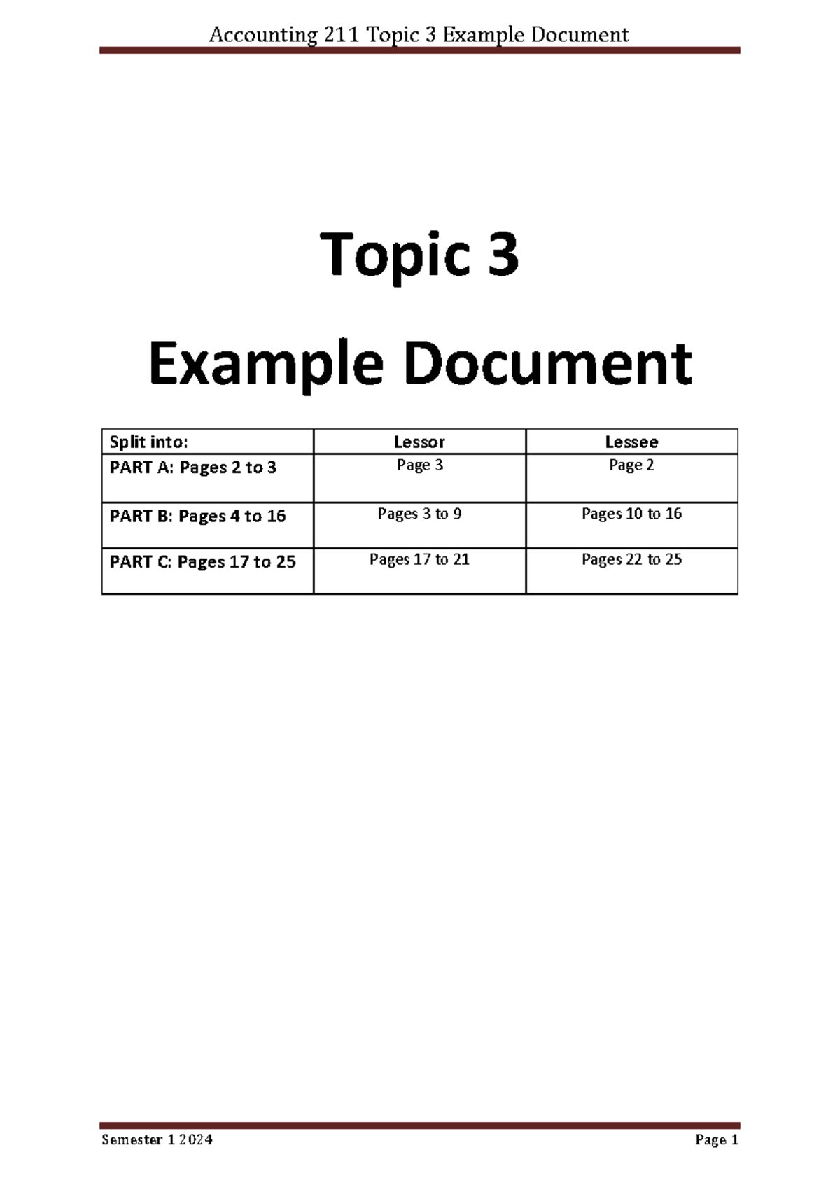 Topic 3 Leases Example Document - Topic 3 Example Document Split into ...