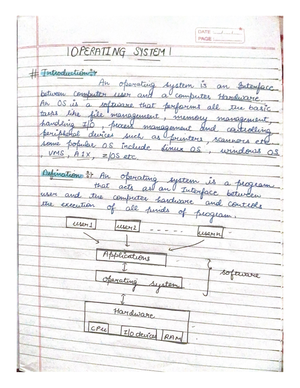 Operating System notes - Studocu