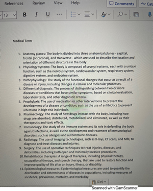 Med notes - Most common medical terms used - Medical Term I 1. Anatomy ...