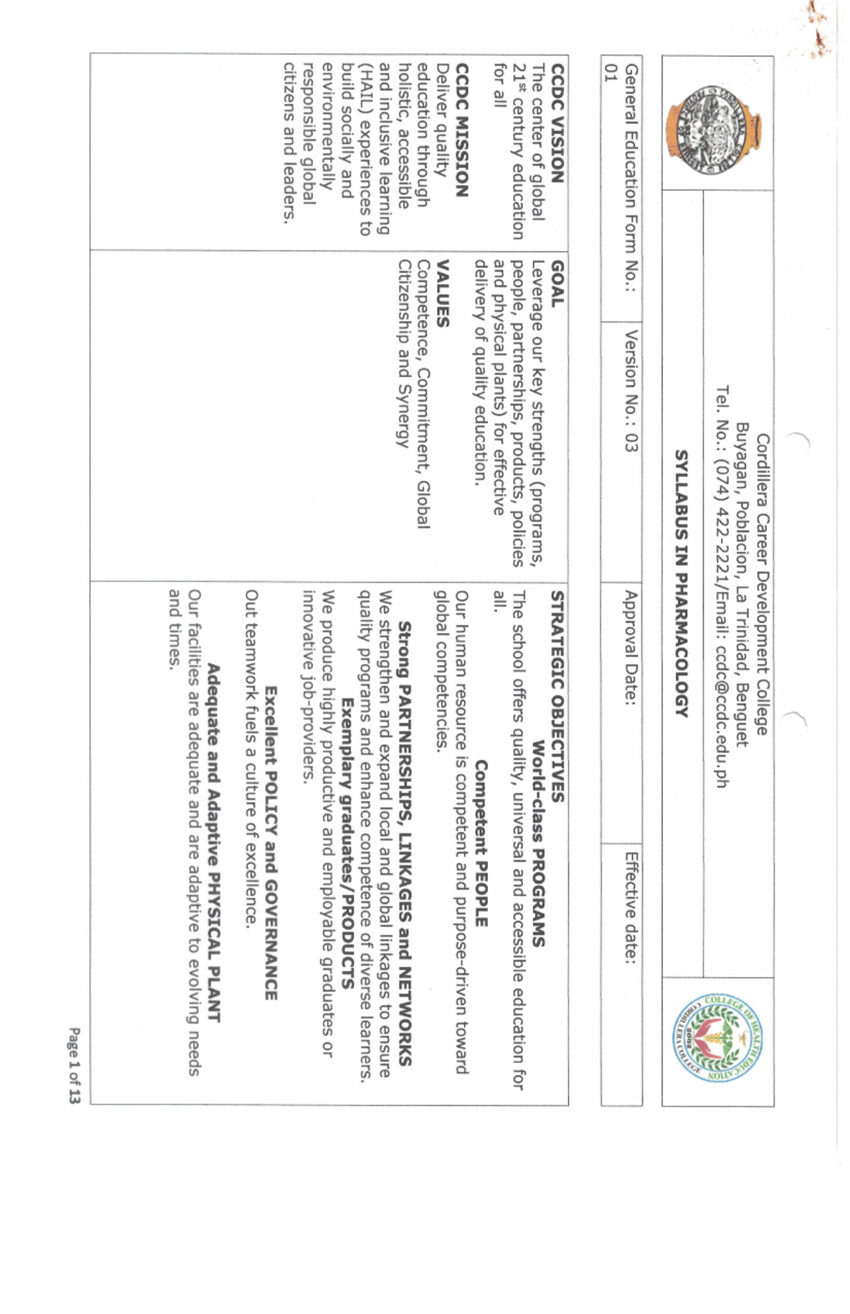NCM 106 - lecture hand outs - Nursing - Studocu