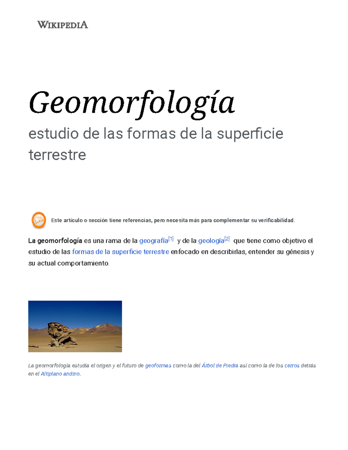Geomorfología - Wikipedia, la enciclopedia libre - Geomorfología ...
