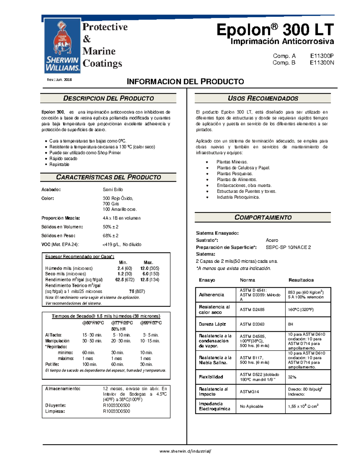 Ficha Técnica Anticorrosivo Epoxico E11300 Epolon 300LT Jun-18 ...