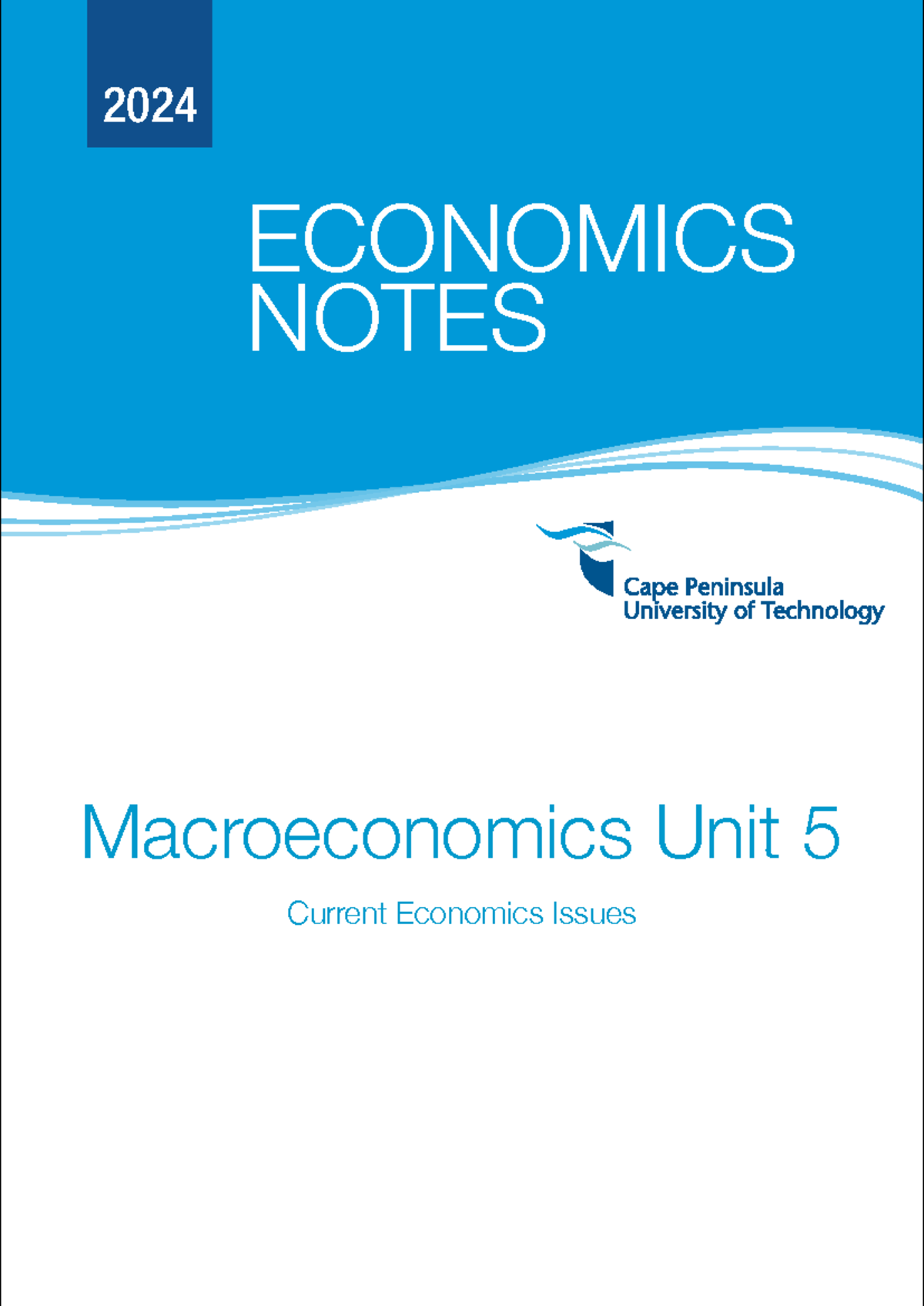 Macroeconomics-notes-5-inflation - 2024 ECONOMICS NOTES Macroeconomics ...
