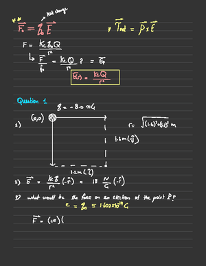 Ch 21 - Summary of chapter 21 and practice problems with answers. - Fundamentals of Physics ...