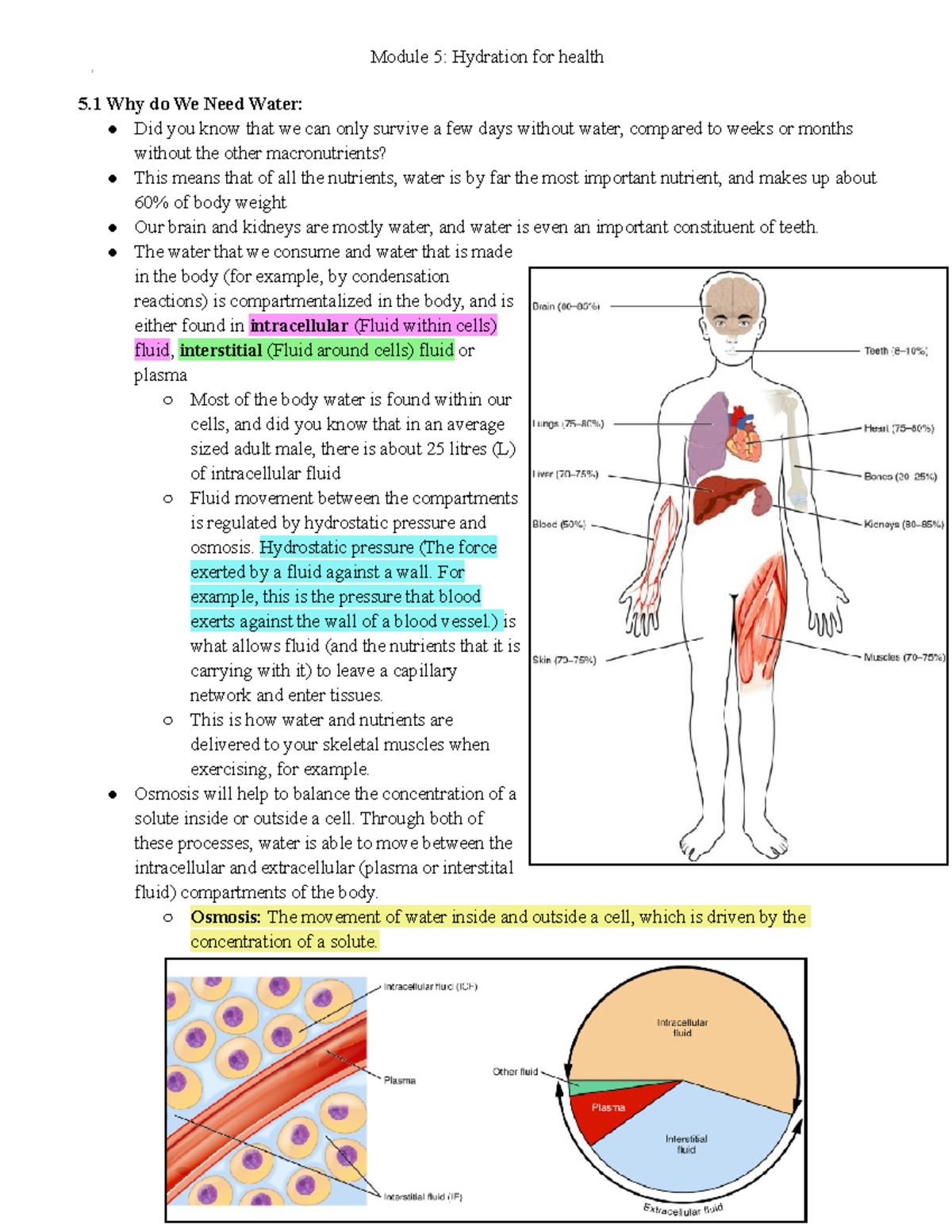 Module 5 Hydration for health - Module 5: Hydration for health 5 Why do ...