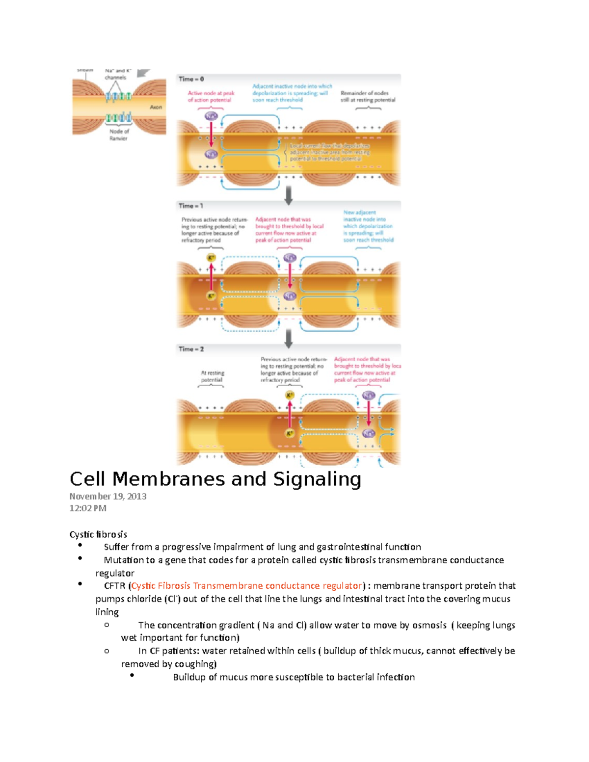 Cell Membranes and Signaling - Cell Membranes and Signaling November 19 ...