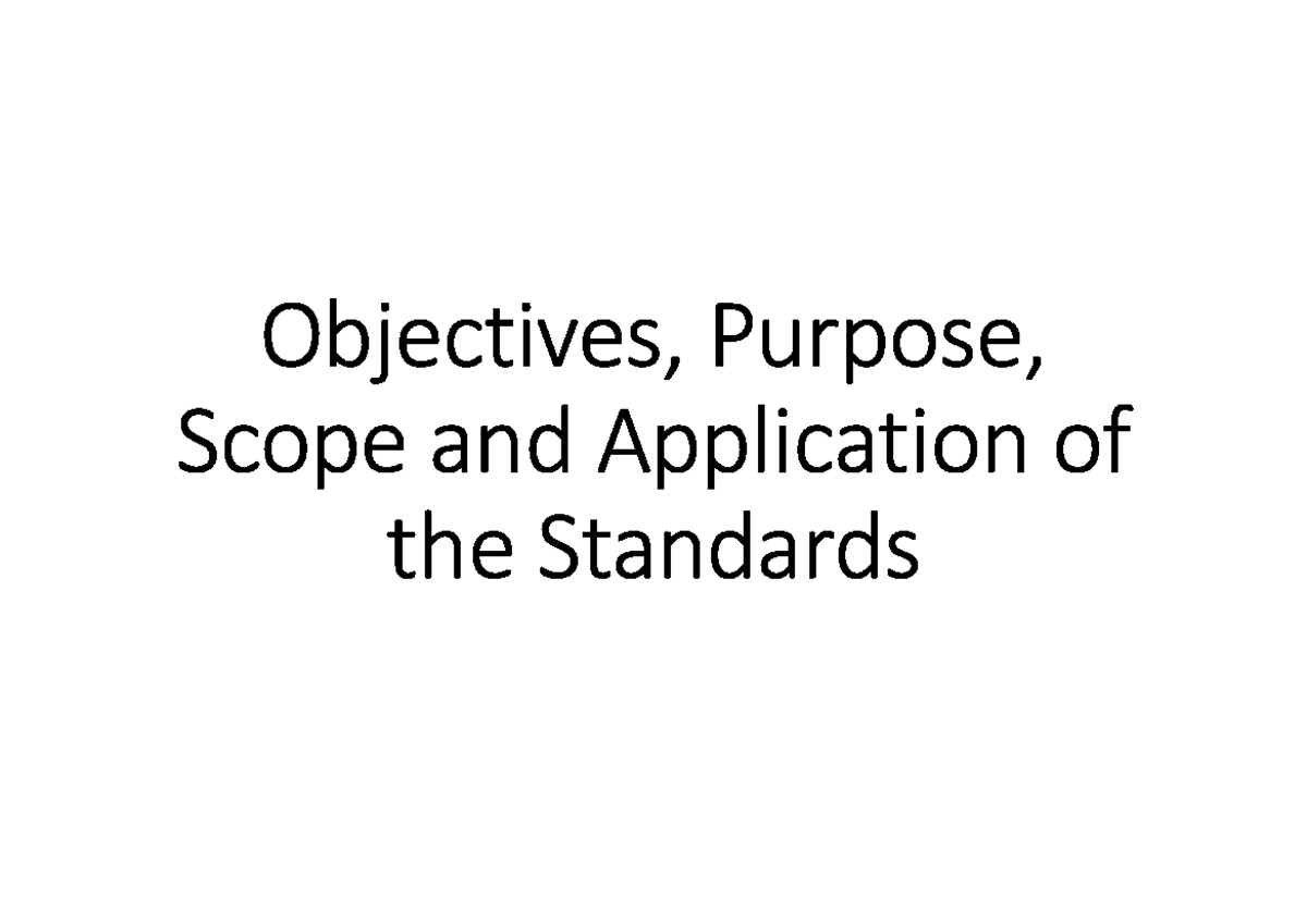 OPSA of PVS - ml;, - Objectives, Purpose, Scope and Application of the ...