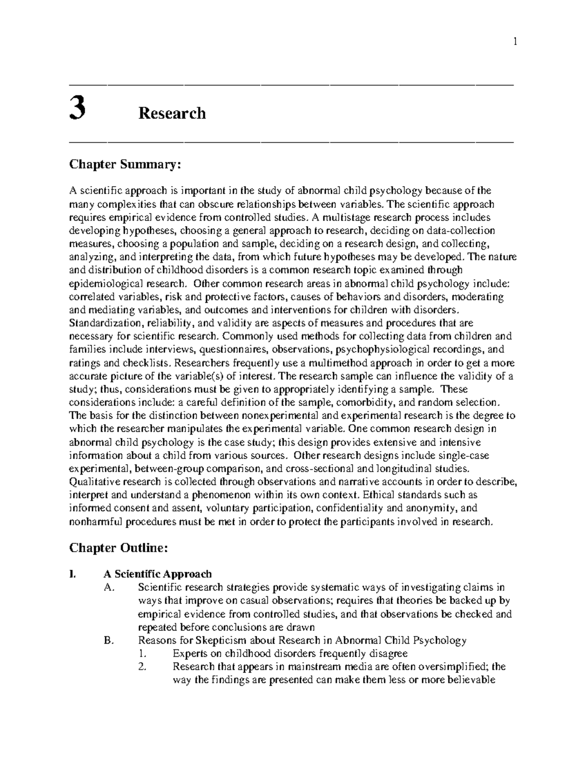 Chap 3 Summary and Outline ...