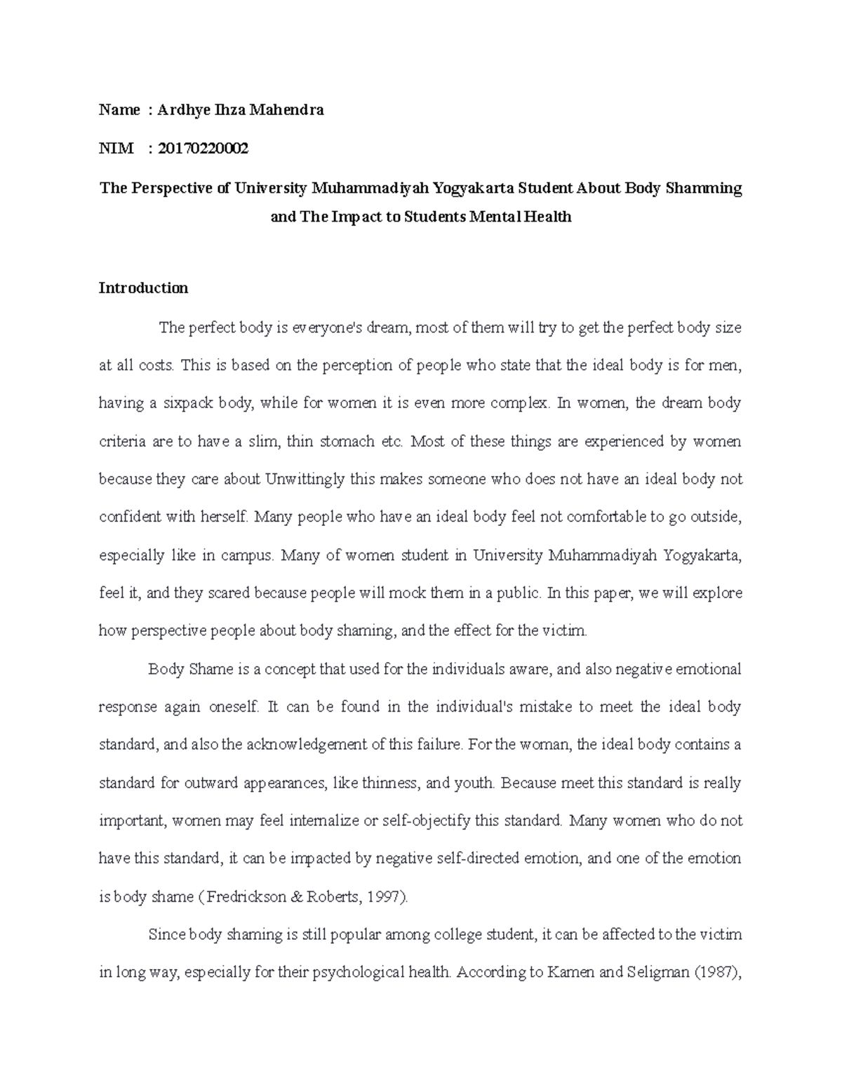 The Perspective of University Muhammadiyah Yogyakarta Student About ...