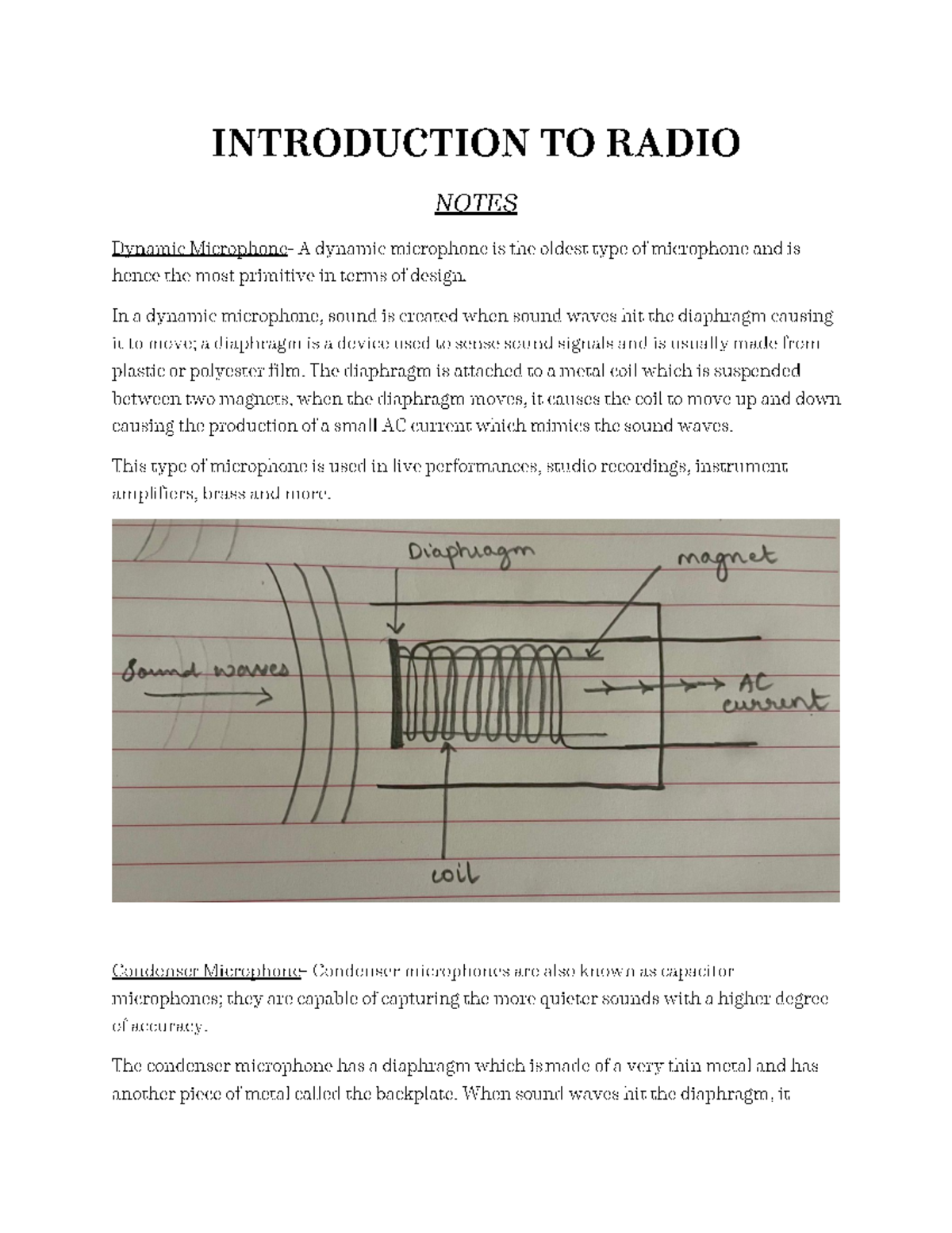 Introduction TO Radio- End Sem Notes 21 - Human Resources - Studocu