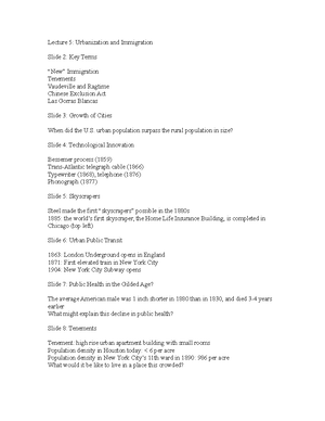 Lecture 4: The Gilded Age and Class Conflict - Lecture 4: The Gilded ...