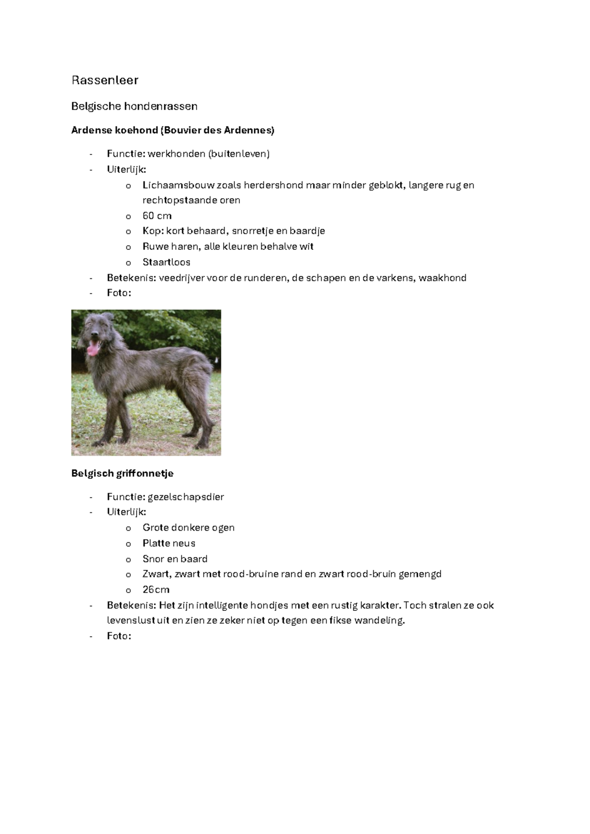 Rassenleer honden - Rassenleer Belgische hondenrassen Ardense koehond ...