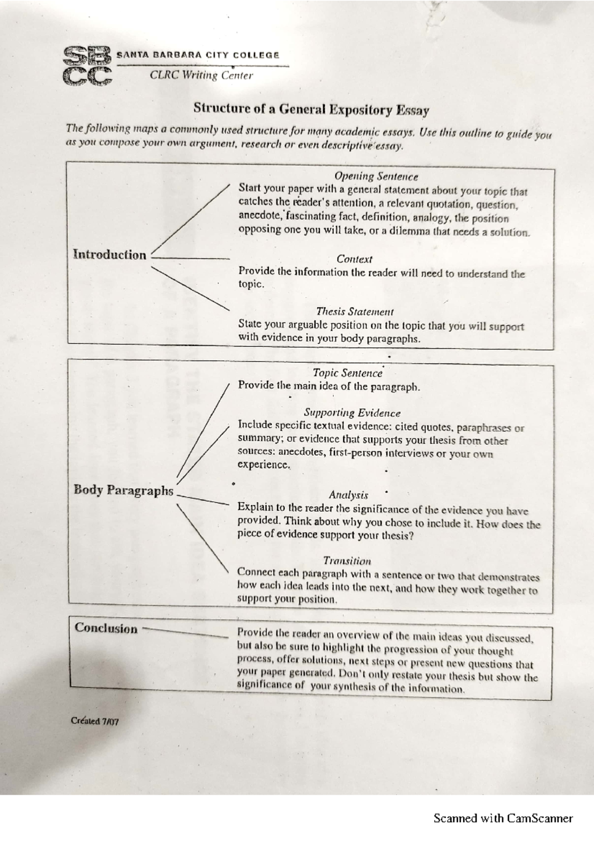 Structure OF Passage Diagram - integrated language skills 1 - Scanned ...