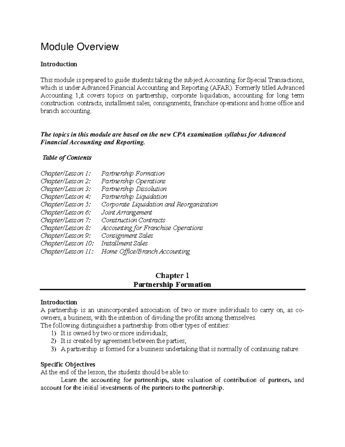 Summary of Accounting on Special Transactions - Chapter 1 by Millan ...