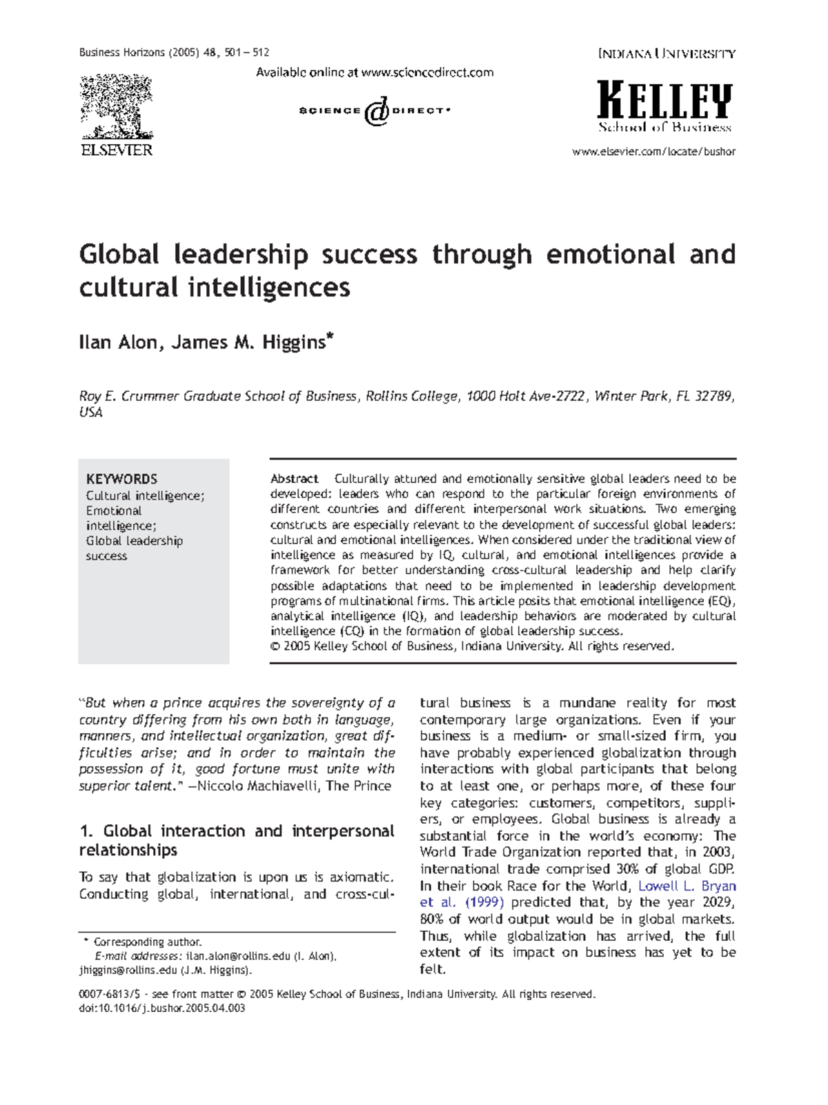 Global Leadership Success through CI - Global leadership success ...