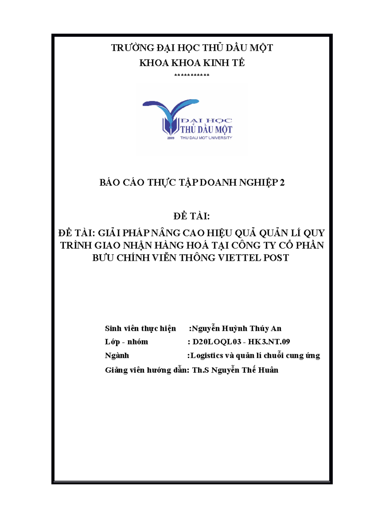 Thuctap 2 2025106050471 Nguyenhuynhthuyan D20LOQL03 HK3 - TRƯỜNG ĐẠI HỌC THỦ DẦU MỘT KHOA KHOA ...