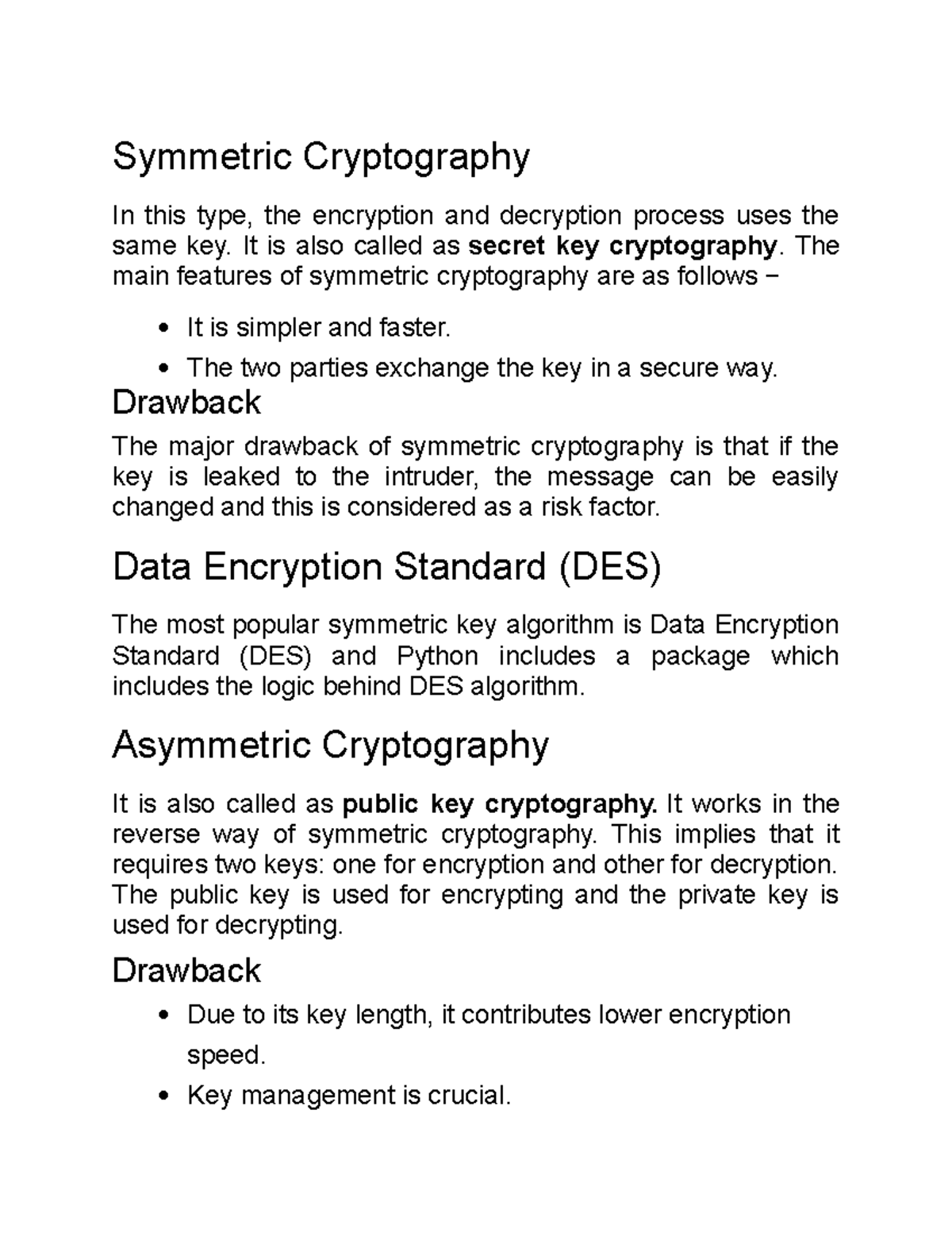 Cryptography - Make use of it - Symmetric Cryptography In this type ...