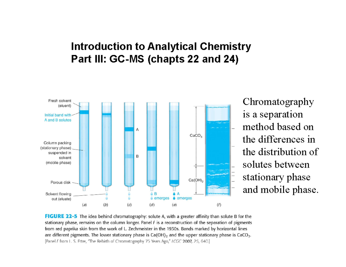 5 - GC-MS - Notes on Chem for studying ........ Good - Chromatography ...