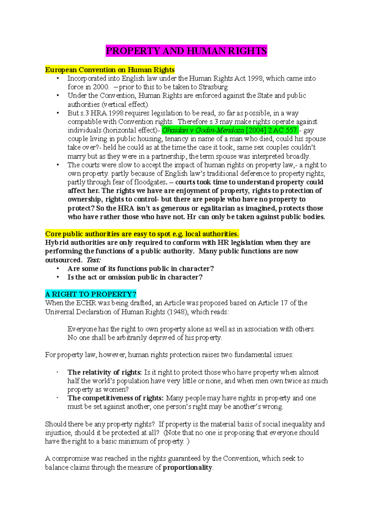 Property AND Human Rights - PROPERTY AND HUMAN RIGHTS European ...