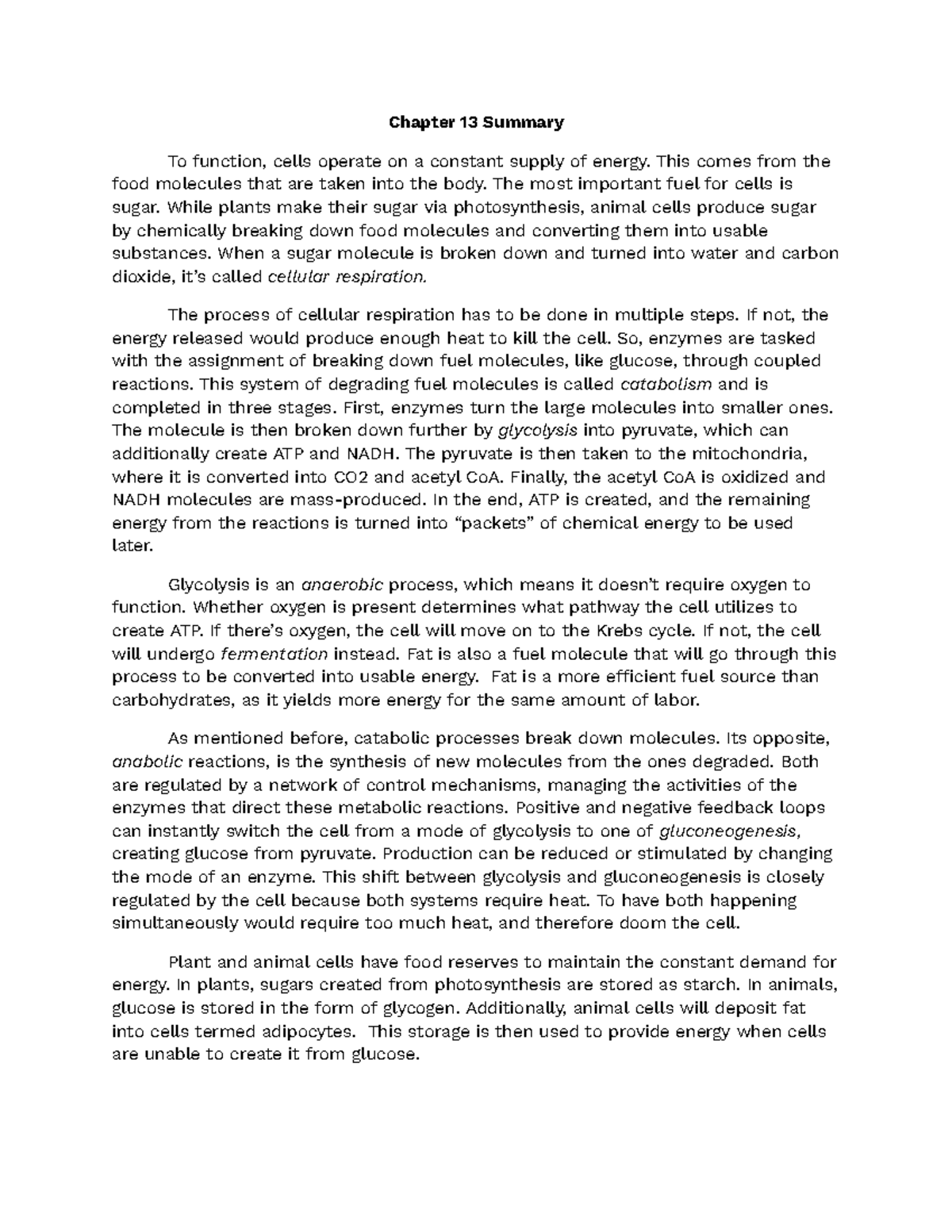 Ch13Summ - Essential Cell Biology - Chapter 13 Summary To function ...