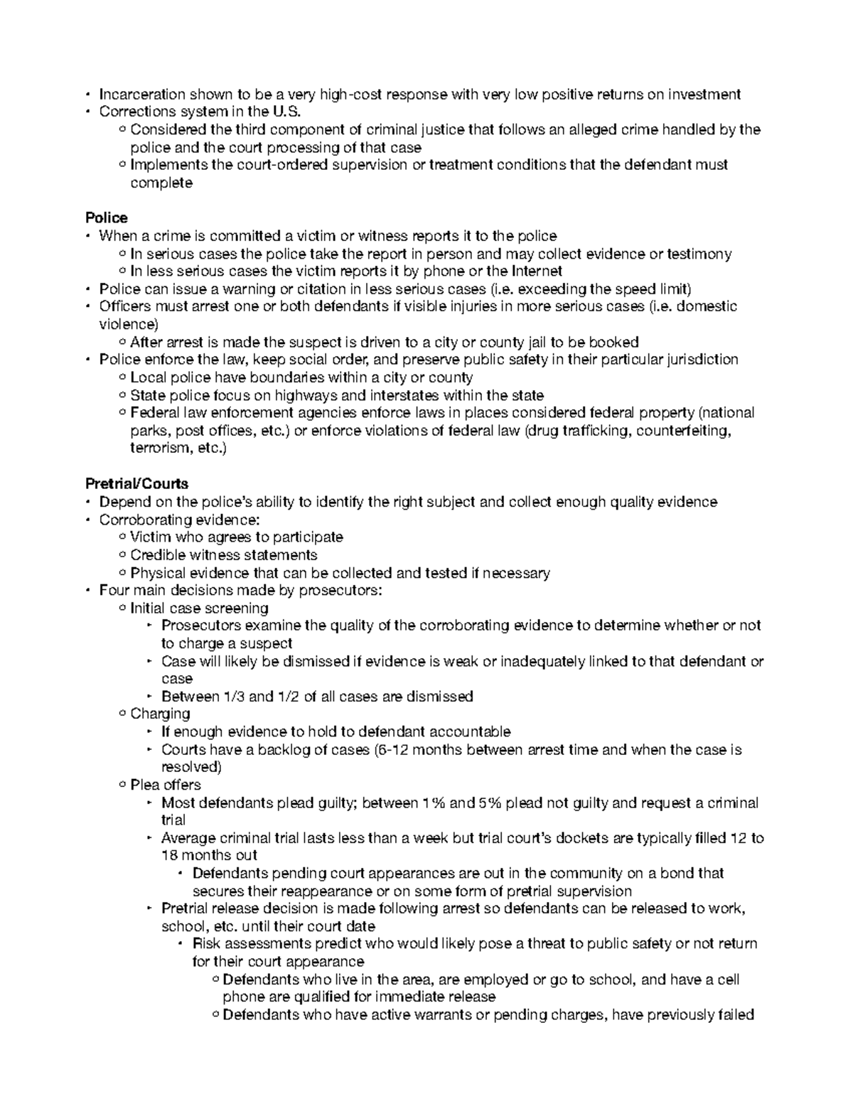 Chapter 1 An Evidence-Based Approach to Corrections - Incarceration ...