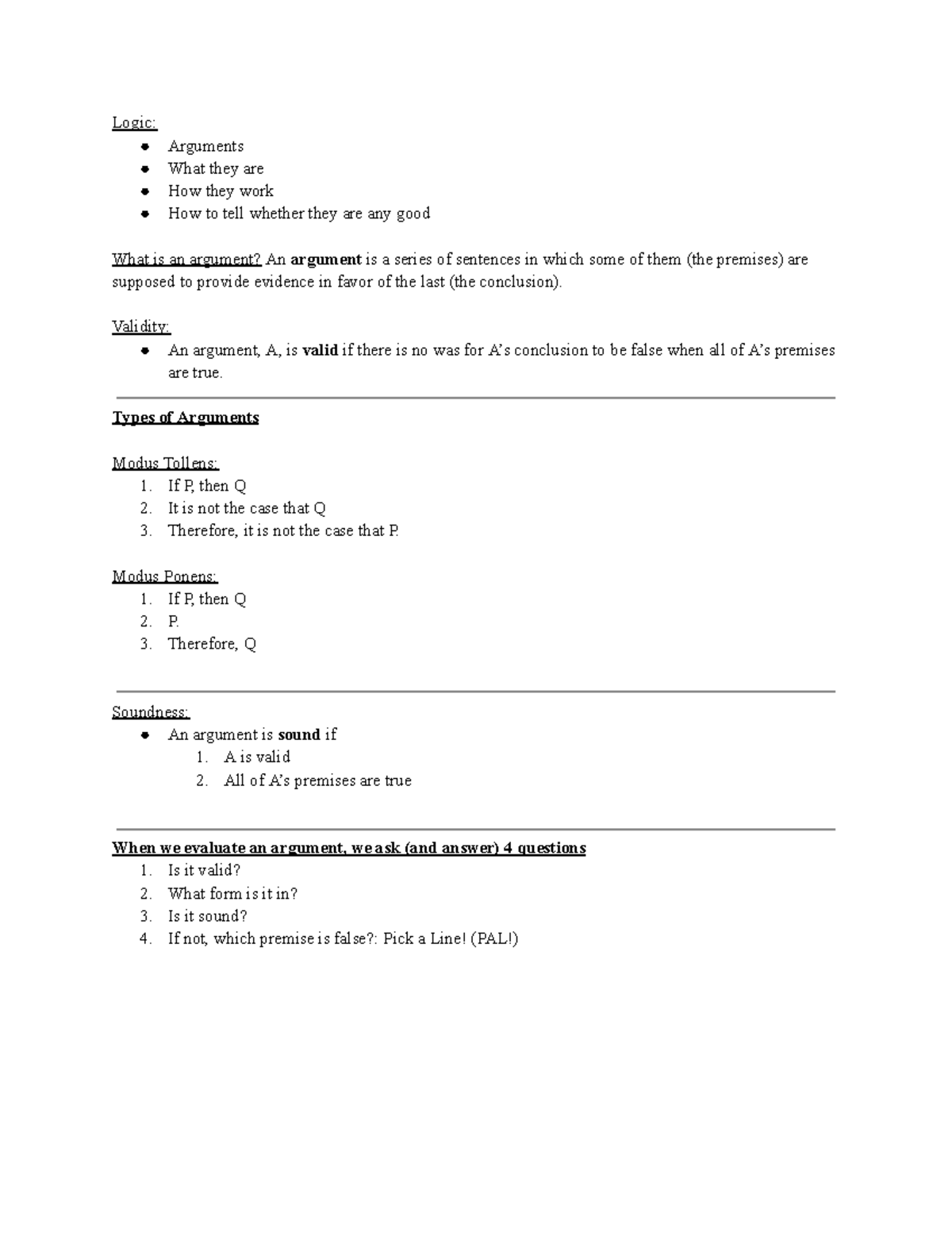 Phil 1145G- Arguments - Logic: Arguments What they are How they work How to tell whether - Studocu