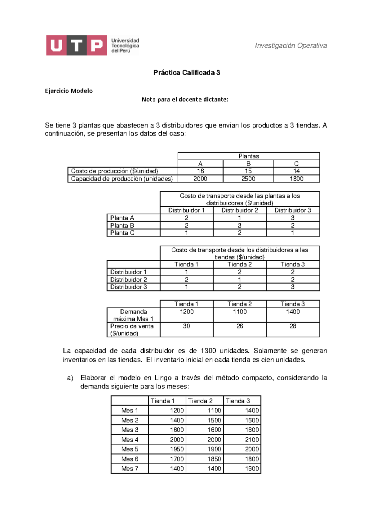 Práctica Calificada 3 - Investigación Operativa Qjoobo - Investigación ...