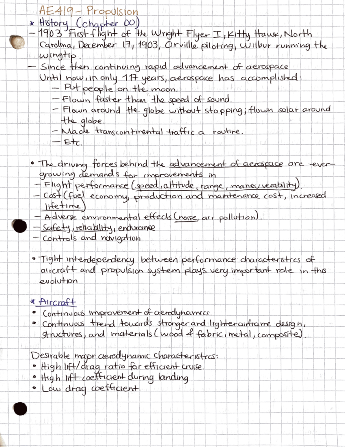 History - Notes that help with homework, quizzes and exams - A E 419 ...