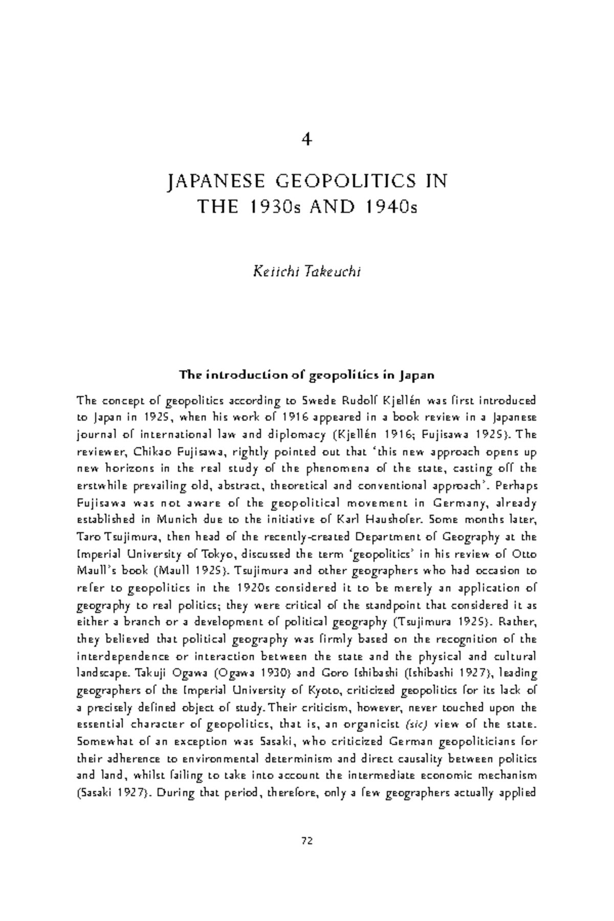 Keiichi Takeuchi Japanese Geopolitics - 4 JAPANESE GEOPOLITICS IN THE ...