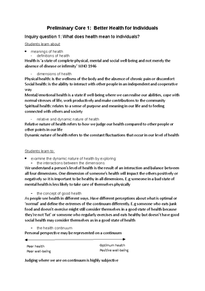 HSC CORE 2 - HSC PDHPE Core 2 Notes - HSC CORE 2: IMPROVING PERFORMANCE ...