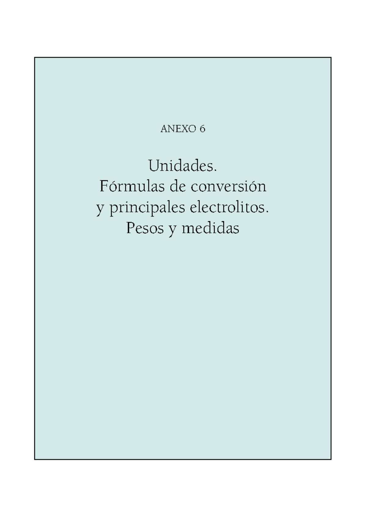 Formula de conversion - Laboratorio de bioquimica - ANEXO 6 Unidades ...