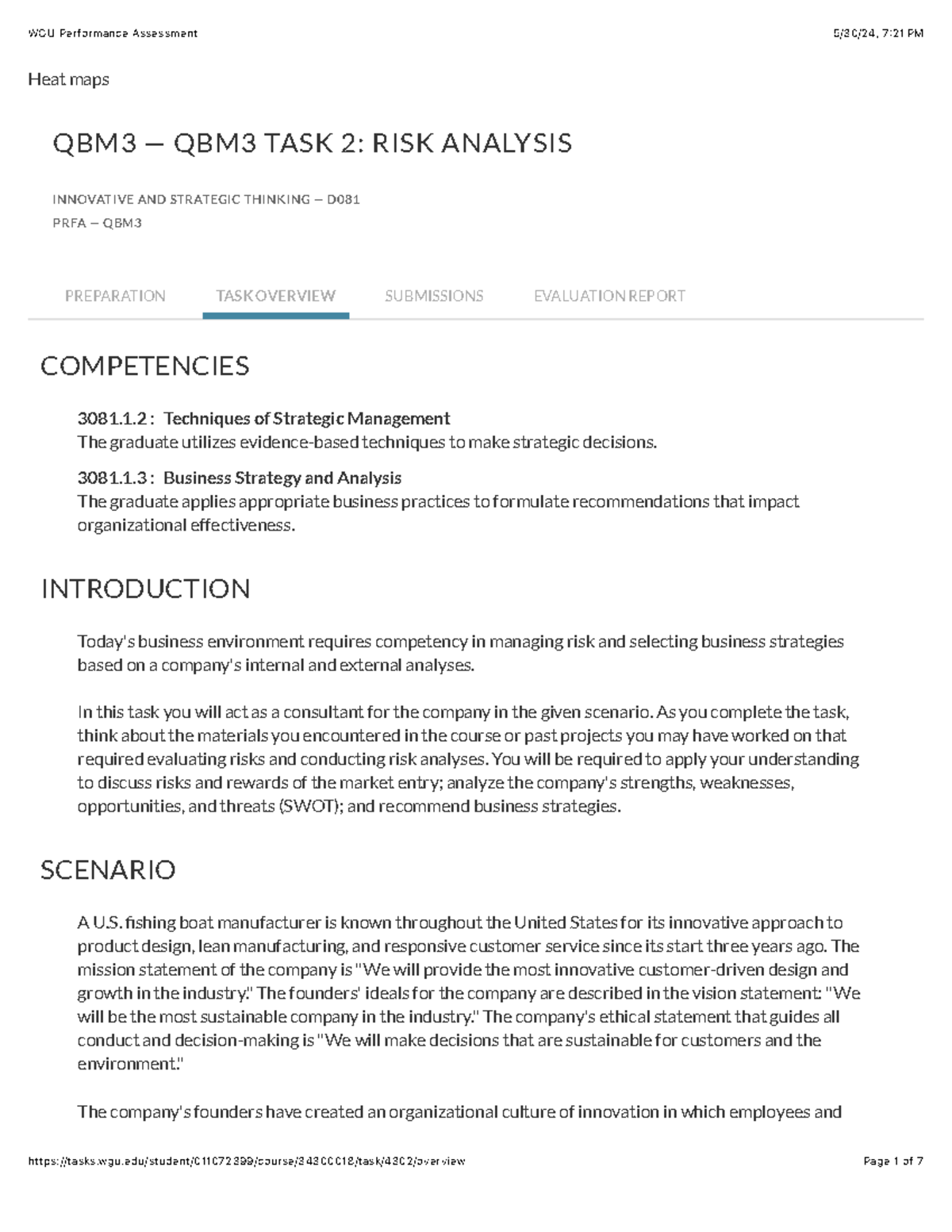 WGU Performance Assessment Task 2 - Heat maps QBM3 — QBM3 TASK 2: RISK ...