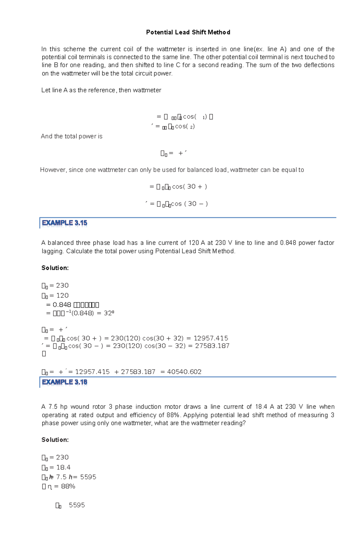 Potential Lead Shift Method - line A) and one of the potential coil ...