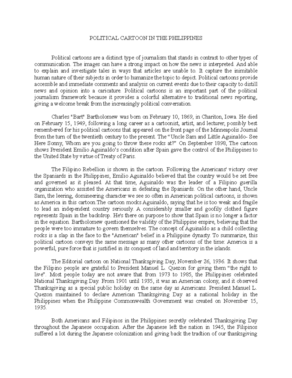 Political Cartoon - POLITICAL CARTOON IN THE PHILIPPINES Political ...