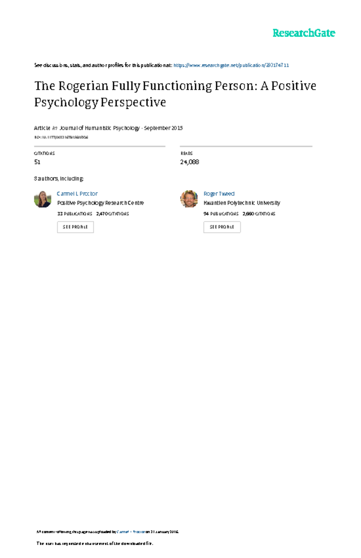 Rogerian Fully Functioning Person - The user has requested enhancement ...