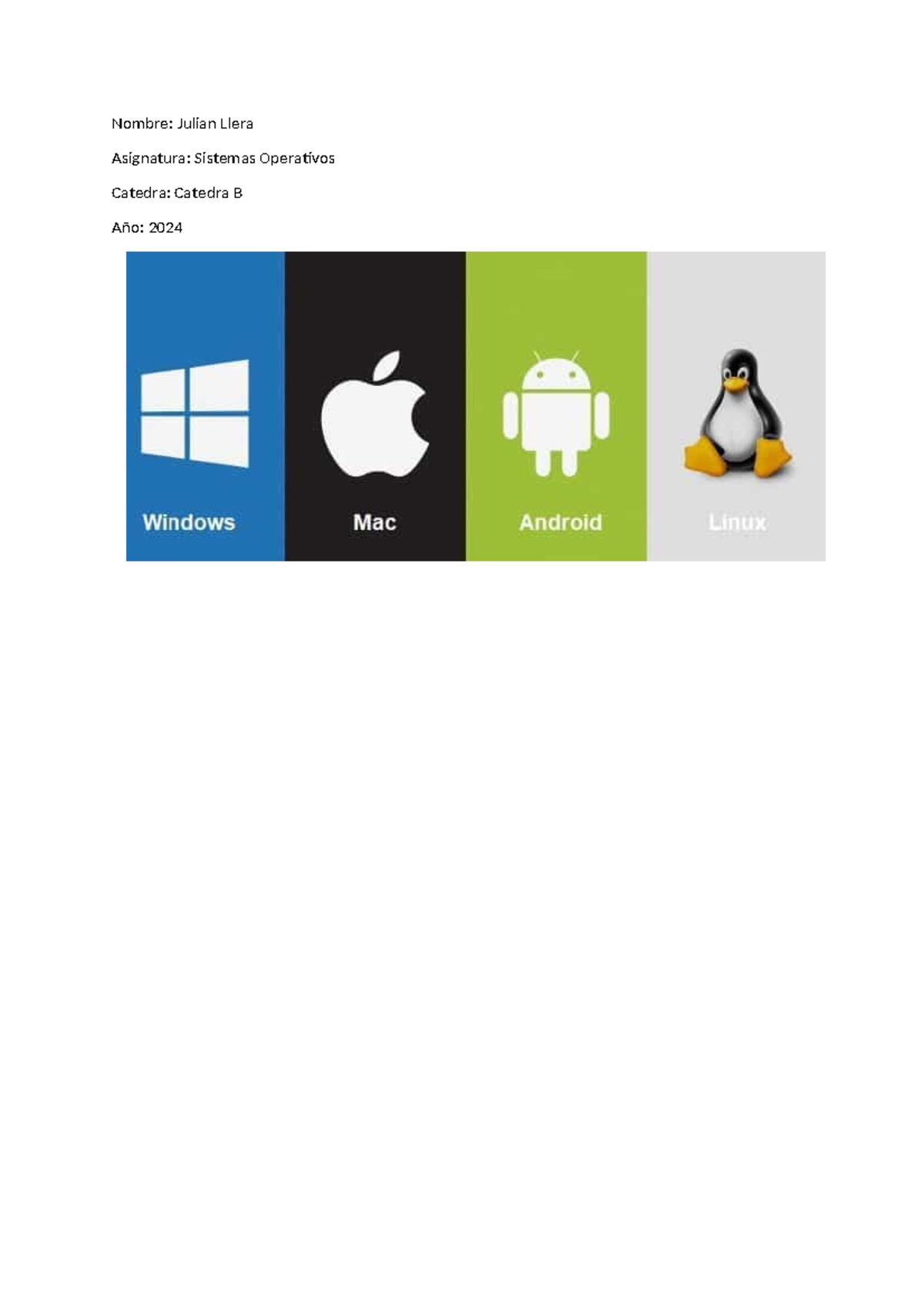 TP SO1 Julianllera - tp 1 SO nota 10 - Nombre: Julian Llera Asignatura ...