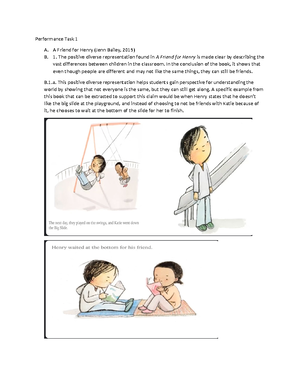 Task 1 C970 Children's Literature - CHILDREN’S LITERATURE TASK 1 Name ...