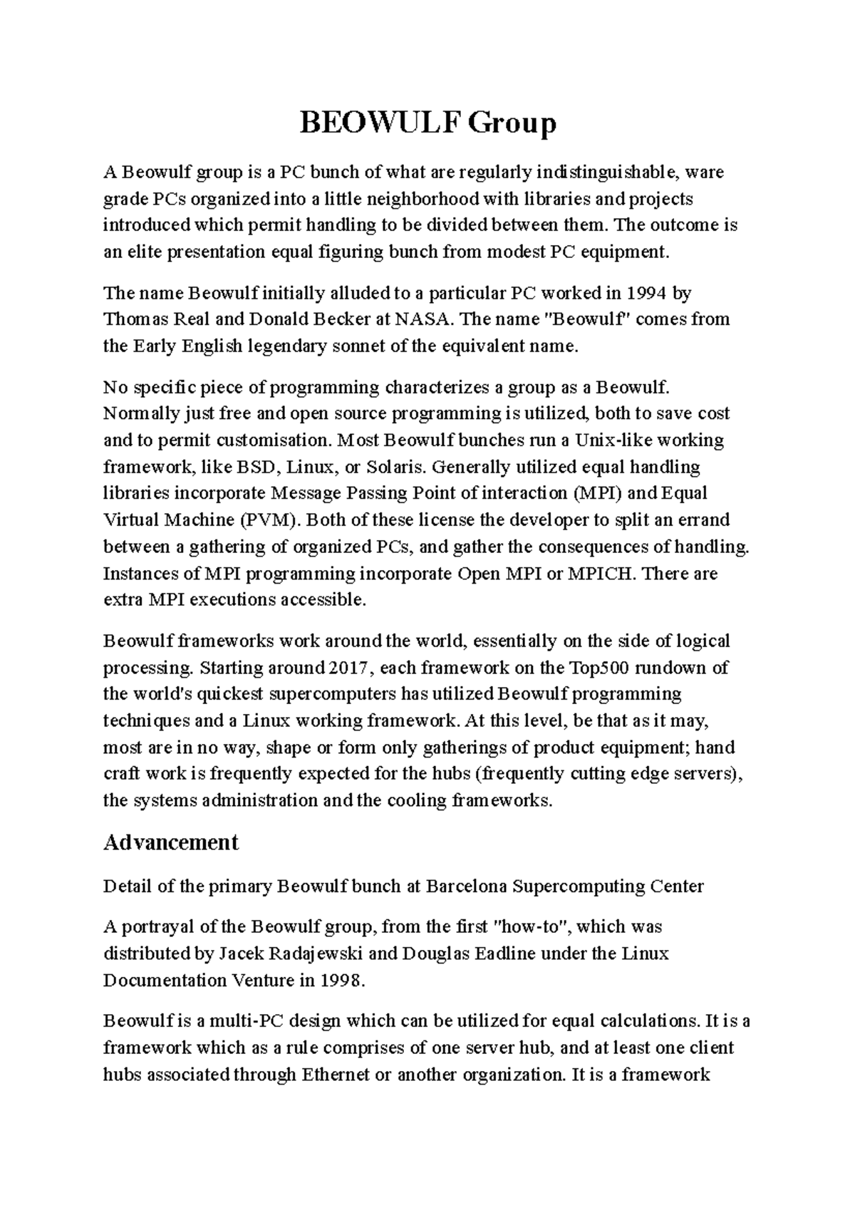 Beowulf Group - The outcome is an elite presentation equal figuring ...